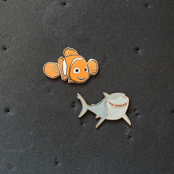 Disney | Other | Finding Nemo Two Pin Set Nemo And Bruce Duo Disney Pin ...
